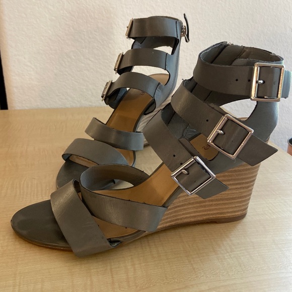 Crown Vintage | Shoes | Gray Crown Vintage Wedges | Poshmark
